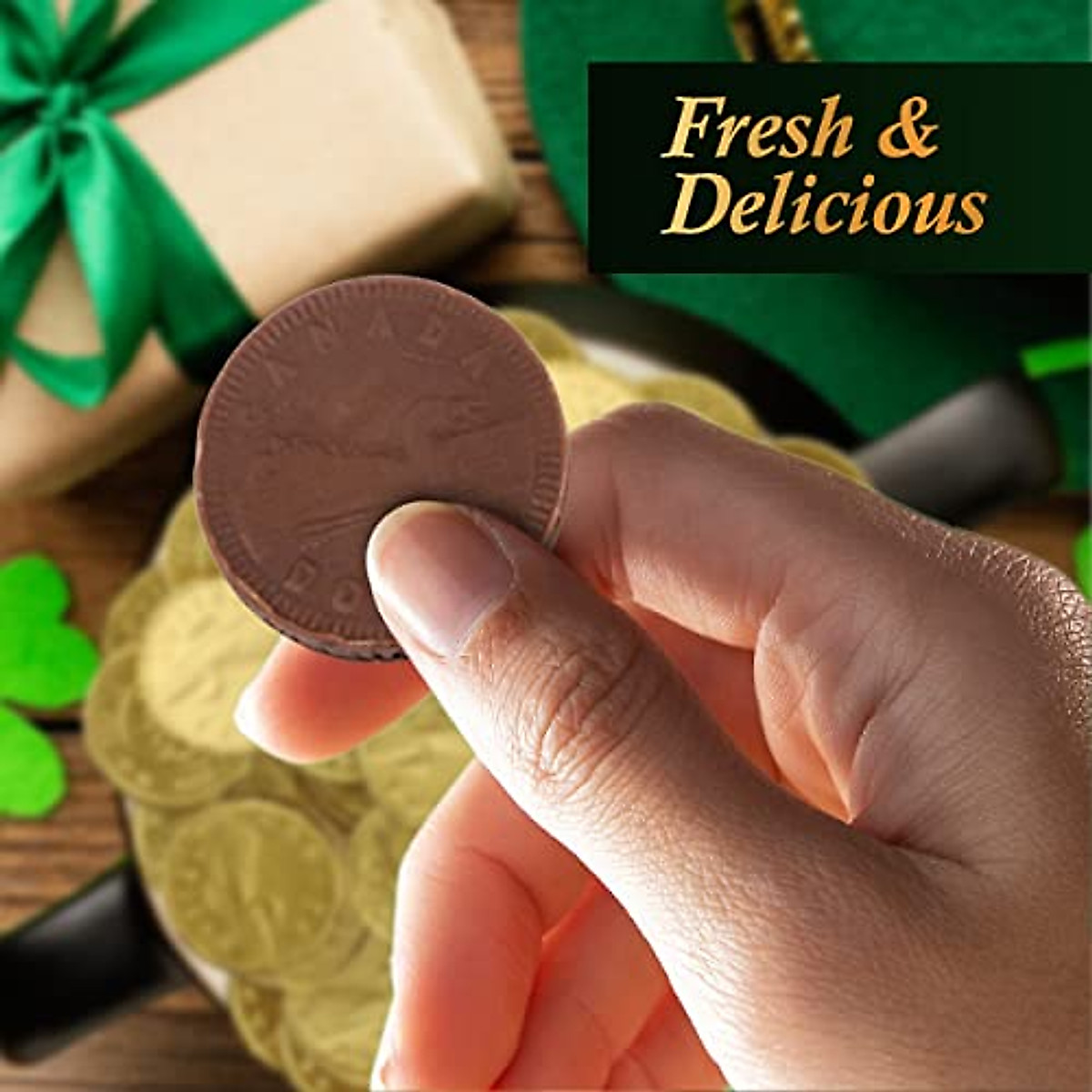 Easter Gold Chocolate Coins – 600g Bulk Candy Bag – Delicious Premium Belgian Chocolate Gold Candy for Kids and Adults – Individually Wrapped Chocolate Milk Coins (Aprox, 115 Coins) – Ideal For Impressing Your Guests