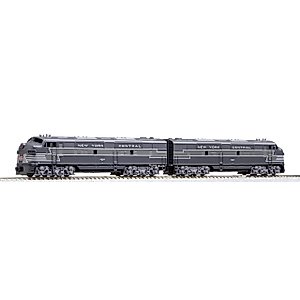 Kato USA Model Train Products N Scale EMD F7A 2 Locomotive Set - New York Central #4008, 4022 (106-0440) Grey