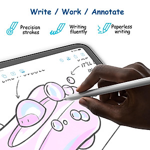 XIRON [2 PACK] Paper Screen Protector for iPad 9th/8th/7th Generation (10.2 Inch, 2021/2020/2019), Matte PET Film for iPad 10.2, Write and Draw Like on Paper, Anti Glare Screen Protector