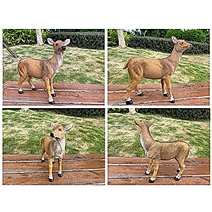 JHVYF Resin Deer Statue Home Office Decor Animal Figurine Decorations Lawn Decor Garden Sculpture -20" H Standing Deer + 14" Standing Doe