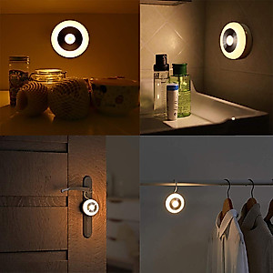 Motion Sensor Night Light, Smart Night Light for Kids, LED Stairs NightLight Stick-On Closet Light Wall Motion Activated Lamp Warm White Light Sensor Night Lights