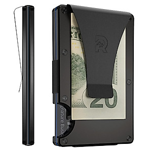 Ridge Wallets for Men - Slim Minimalist Wallet For Men, Front Pocket Wallets for Men, RFID Wallet For Men - Card Holder Wallet (Black)
