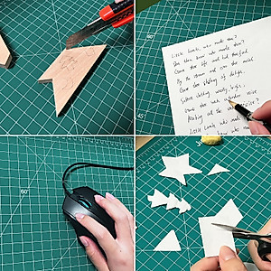 2 Pack Self Healing Sewing Mat, JIARON 12'' x 18'' Cutting Mats for Crafts, Double Sided 5 Layers Craft Cutting Mat for Sewing, Crafts, Scrapbooking Mat.