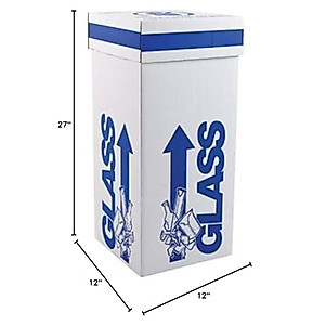 Dynalon 797005 Floor Model Laboratory Glass Disposal Box, 12" Length x 12" Width x 27" Height (Case of 6)