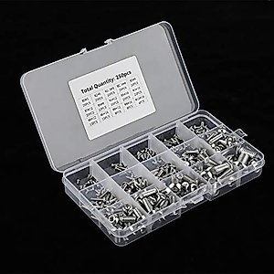 Socket Screw Bolt, Resistance Good Fixation 250pcs Durable Machine Screws Set for Computer Hard Disk for Motherboard for Keyboard for Memory