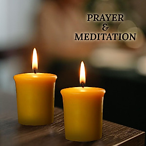 JONERAY Beeswax Votive Candles Bulk-Pack of 10,Pure Natural Beeswax,Handmade Candles Gift Set for Holiday, Wedding,Party