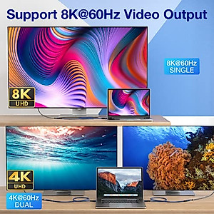 USB C Extension Cable 2.62FT, USB4 Extension Cable for Thunderbolt 4/3 Support PD 100W, 40Gbps, 8K@60Hz or Dual 4K Video Display, Compatible with Docks and All USB C Devices, MacBook, eGpu, Hub