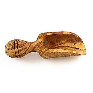 Olive Wood Bath Salt Scoop 5 inch