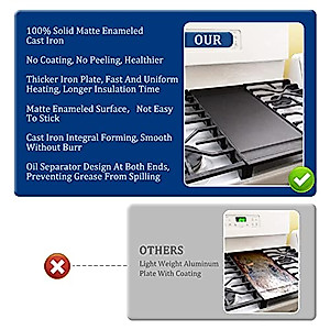 UPGRADED WB31X24738 Griddle Replacement for ge Appliance Gas Range Part,WB31X24998 Gas Stove Top Griddle Compatible With ge Gas Stove Top Parts, Free Standing Range Center Griddle Flat Top Pan