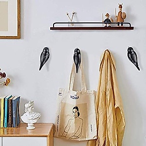 4PCS Bird Wall Hooks Coat Hooks Marble Wall Mounted Hooks Hanging Towels Coat Rack Hat Hooks Hanger Decorative Hooks for Wall Art (4PCSMARBLE)