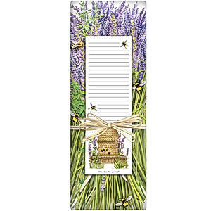 Mary Lake-Thompson Lavender Beehive Flour Sack Towel with Notepad Gift Set