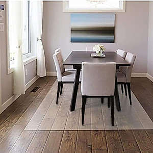 Clear PVC Desk Chair Mat 1.5mm Floor Mat,PVC Transparent Office Computer Floor Protector Non-Slip Durable,Furniture Wooden Floor Protector for Home Office,65/75/85/95/105/115cm Wide for Office & Home