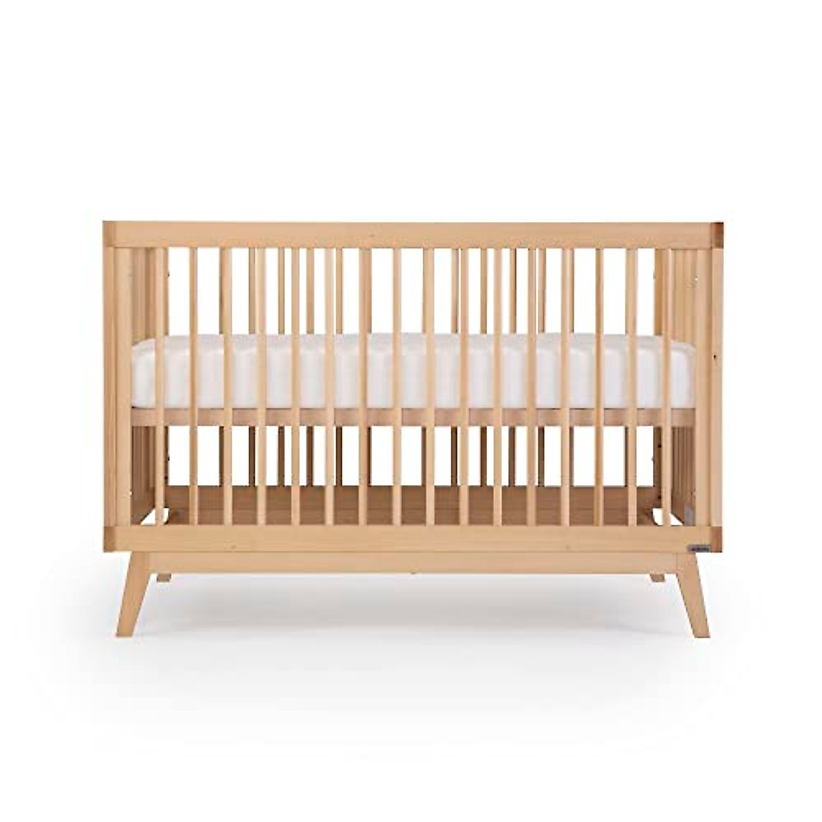 dadada Baby Soho 3-in-1 Convertible Crib – GREENGUARD Gold Certified, Made in Italy, Solid Beechwood – Adjustable Mattress Height, Modern Design 53.15 x 29.95 x 36.7 in 3 Colors (Natural)