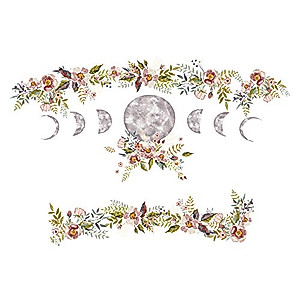 Tervis Floral Moon Phases Made in USA Double Walled Insulated Tumbler Travel Cup Keeps Drinks Cold & Hot, 24oz, Quartz