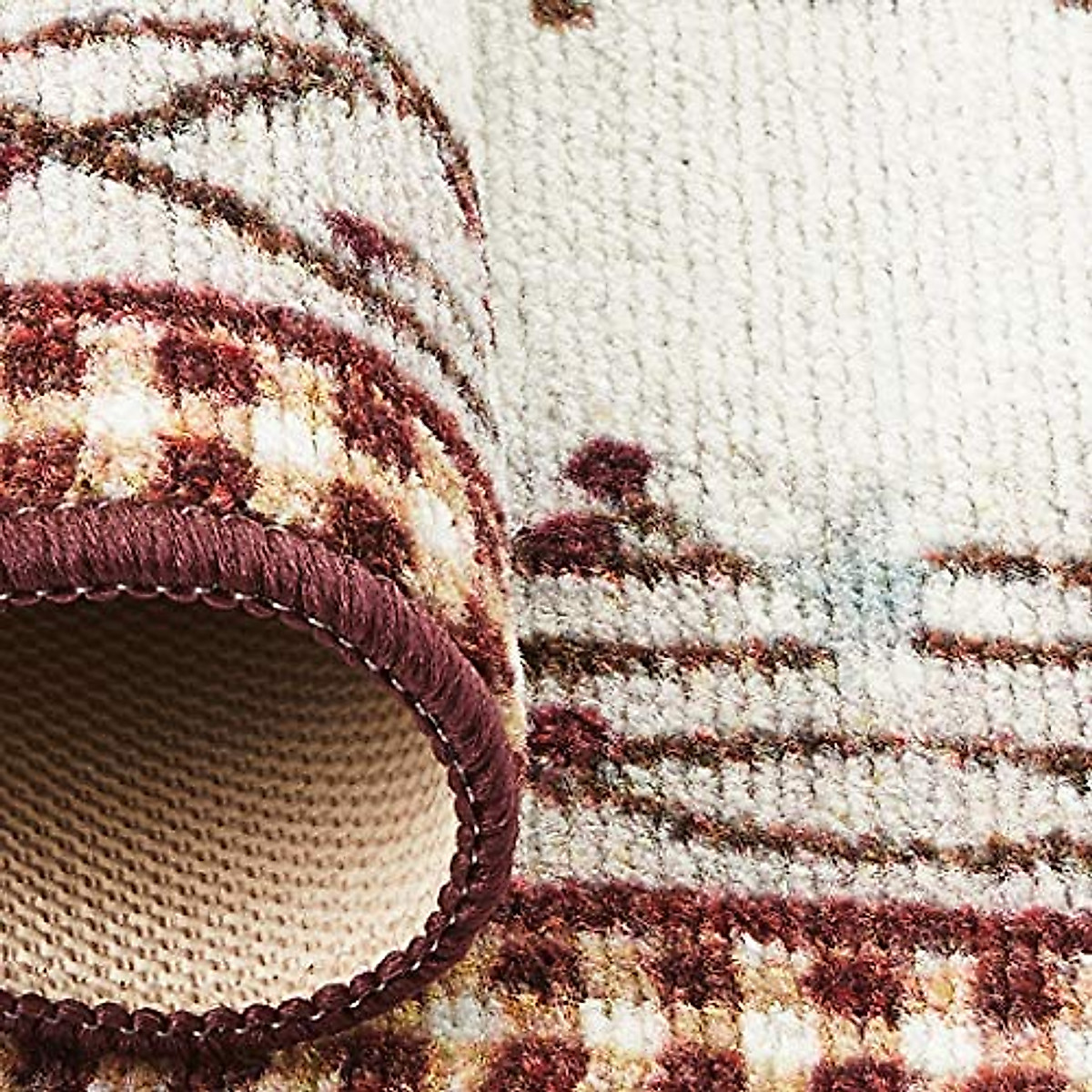 Brumlow Mills Bless Our Home Berry Blossoms Floral Welcome Door Mat for Entryway, Kitchen, or Home Décor Area Rug, 20" x 44", Deep Red