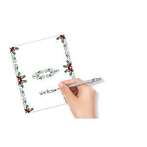 Table Place Card, Christmas Themed Tent Style Cards, Pack of 25 Half-Fold Reception Place Card, Perfect for Christmas Party, Wedding, Bridal & Baby Shower, Birthday, Banquet and Special Events A20
