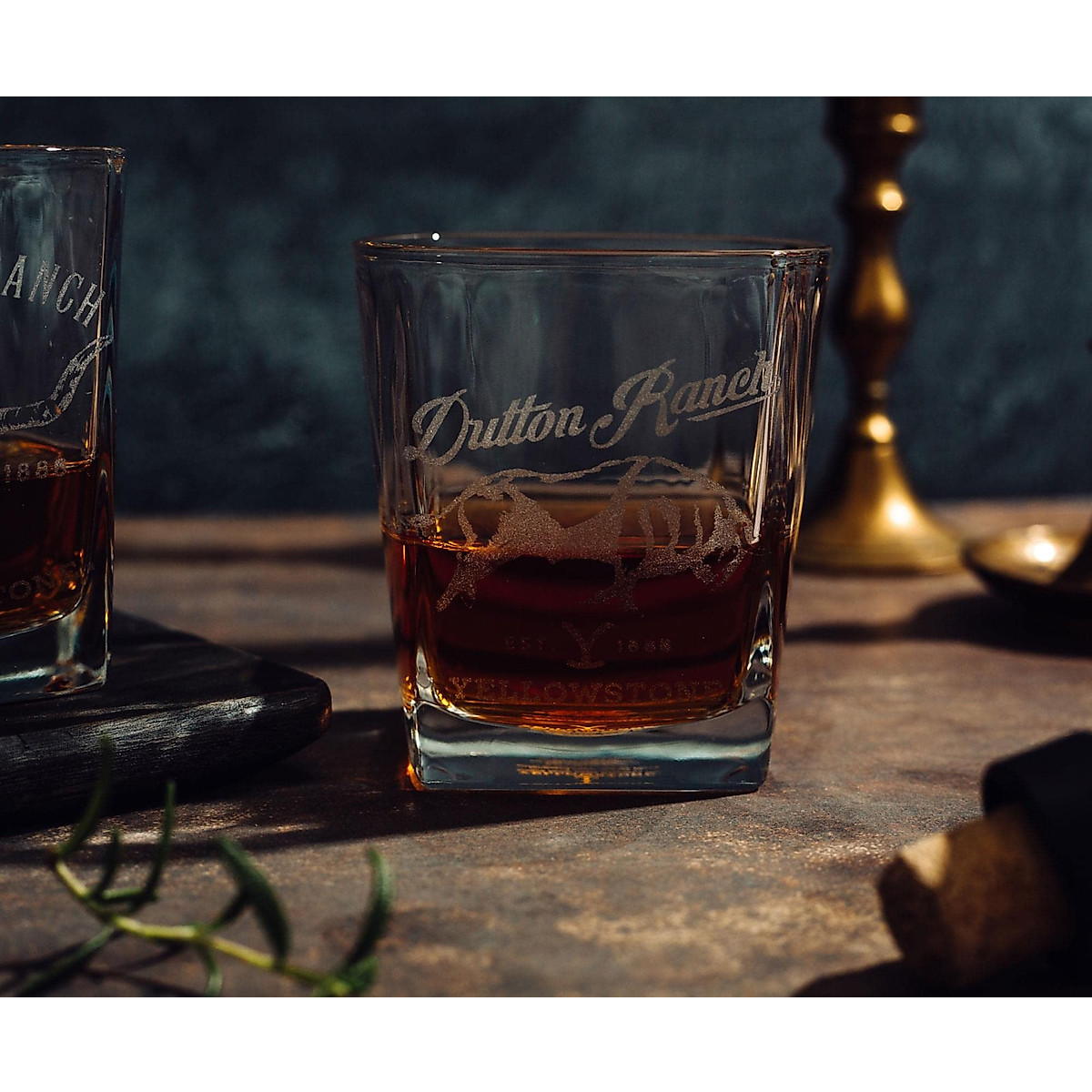 Toynk Yellowstone Dutton Ranch 9-Ounce Mini Rocks Glasses | Set of 2