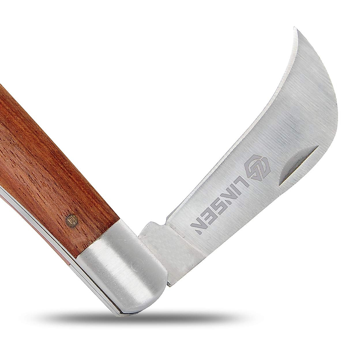 Linsen-outdoors Pruning Knife,Grafting knife, Stainless Steel Garden Budding Knife, Folding Pocket Knife For Grafting Multi Cutting Tool, Weed Bushes Branches Mushroom Diggig Knife