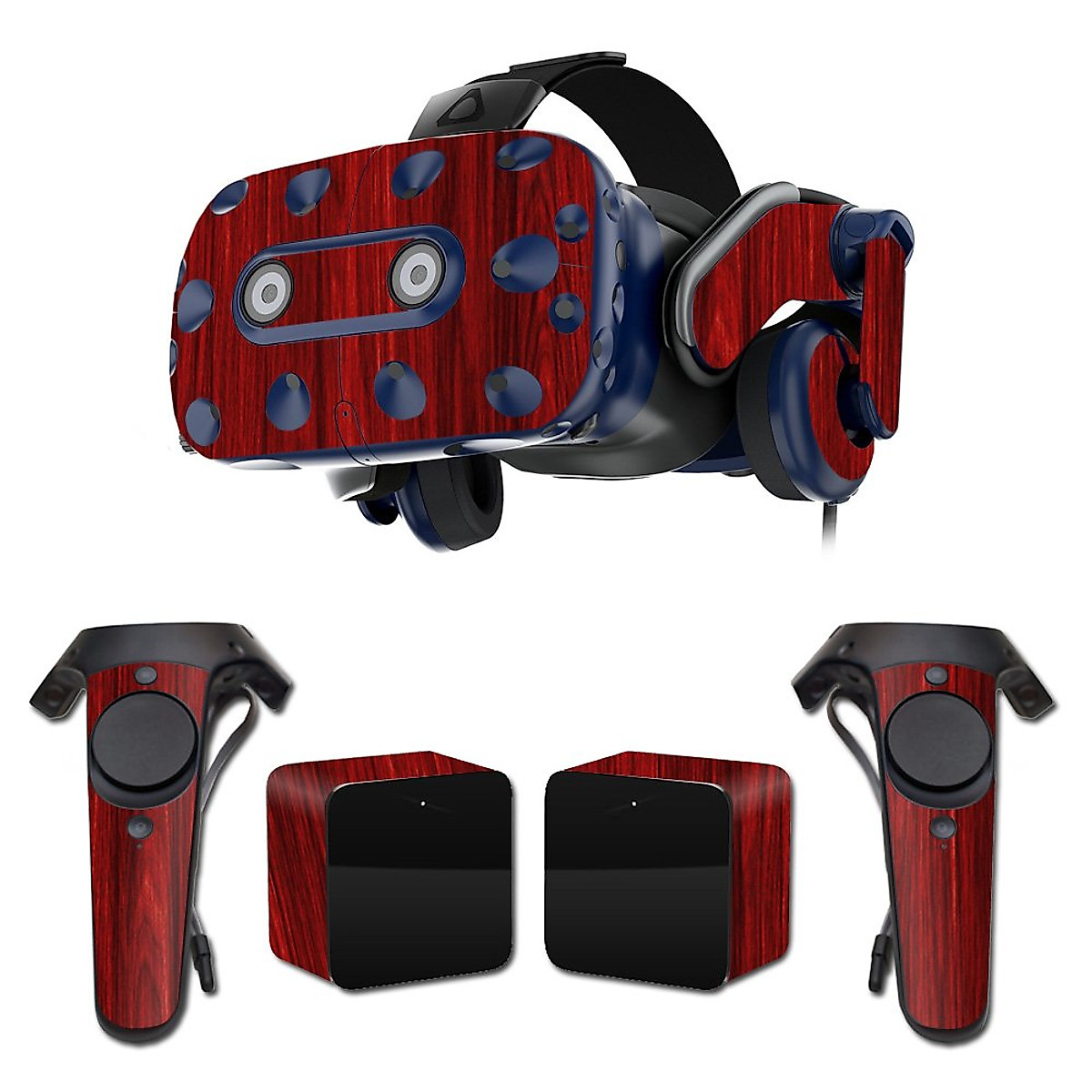 MightySkins Skin Compatible with HTC Vive Pro VR Headset - Cherry Grain | Protective, Durable, and Unique Vinyl Decal wrap Cover | Easy to Apply, Remove, and Change Styles | Made in The USA