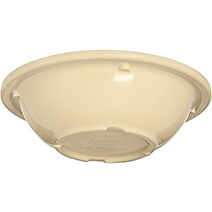 Carlisle FoodService Products Kingline Reusable Plastic Bowl Fruit Bowl with Rim for Home and Restaurant, Melamine, 4.75 Ounces, Tan, (Pack of 48)