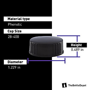 The Bottle Depot - 12 Pack - 8 oz Glass Bottles with Lids - Blue - 28-400 Neck Finish - Boston Round Bottles - UV Rays Protection