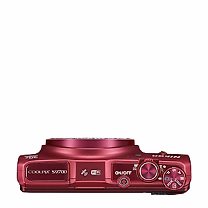 Nikon COOLPIX S9700 Compact Digital Camera - Red (16.0 MP, 30x Zoom) 3.0 inch