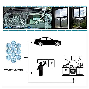 Blulu 60 Pieces Car Windshield Glass Concentrated Washer Tablets Windshield Washer Fluid Solid Car Effervescent Tablets Glass Solid Wiper Cleaning Tablets for Car Kitchen Window