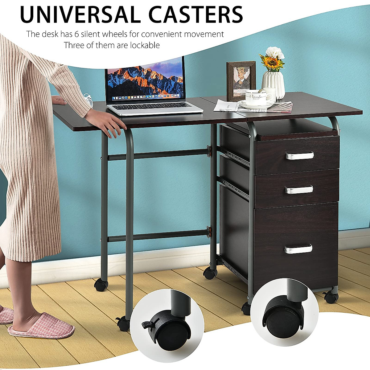 Computer Desk GR-66328BN-HW, Brown