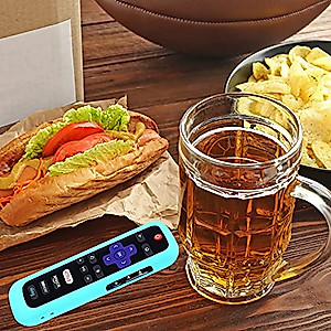 3 Pack Remote Case for Roku, Battery Cover for TCL Roku Smart TV Steaming Stick Remote, Roku TV Remote Cover Silicone Protective Controller Universal Sleeve Skin Glow in The Dark Green Purple Blue