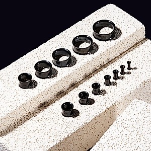 JOYTOYOU 6 Pairs Ear Tunnels Stainless Steel Mix Color Piercing Tunnels Screw Stretching Hollow Expanders Gauge Large Ear Plugs More Size 3/4" 20MM