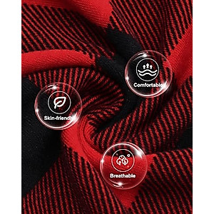 ZOEREA Holiday Christmas Family Pajamas Matching Set Moose Xmas Pjs for Couples and Kids Baby Sleepwear