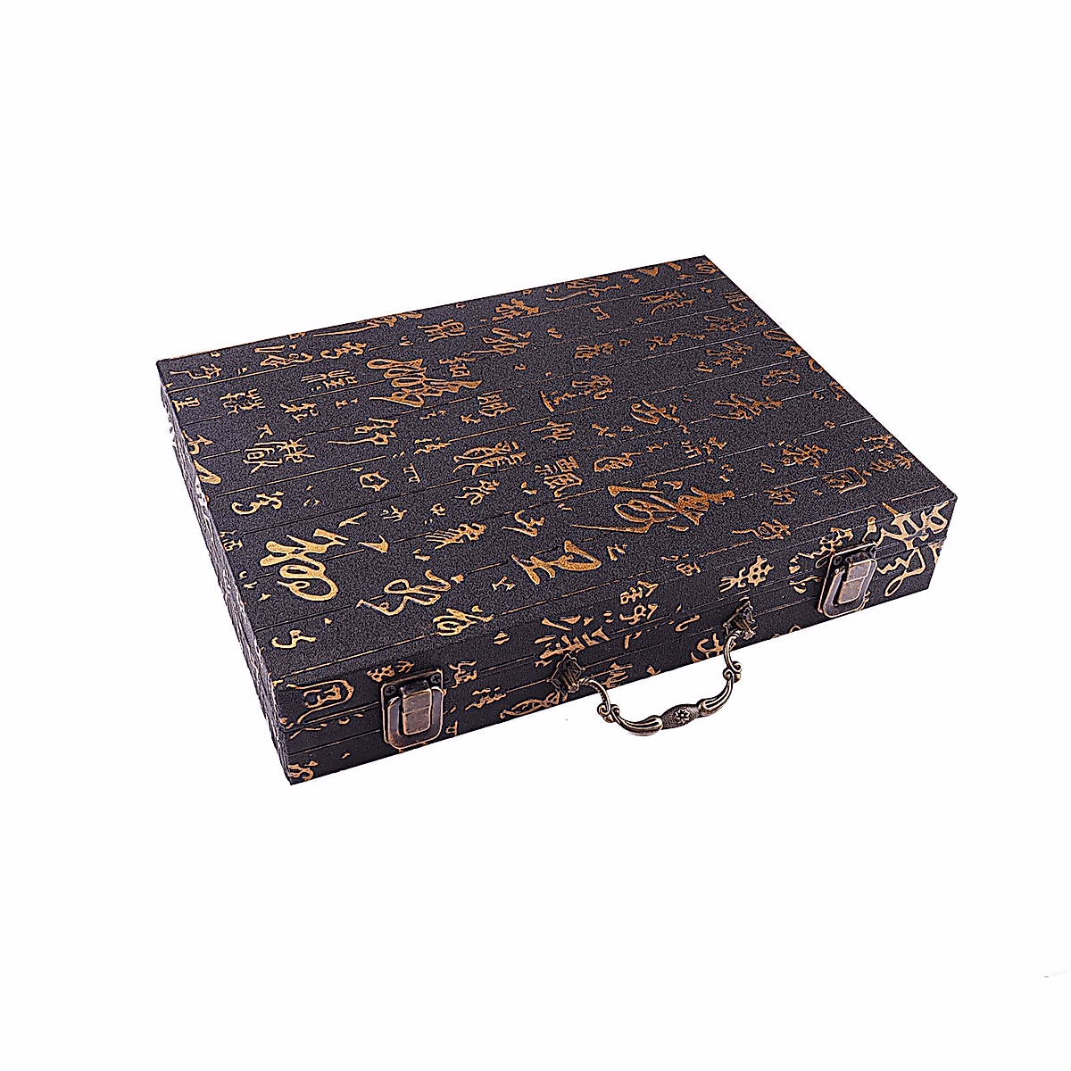 Wowwoody 1.88inch Mahogany Chines Chess Gift Box Set （Xiangqi ） Chines Traditional Xiangqi Classic Educational Strategy Board Games 2 Players Travel Game Set with Wooden Box and Leather Chessboard