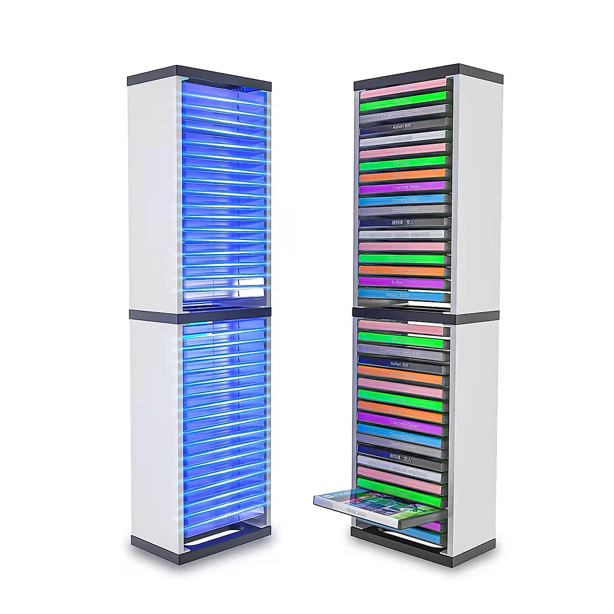 ECHZOVE Game Card Box Storage Stand for PS5 Xbox Games, Storage Tower for Xbox Game Card Box Holder Vertical Stand - for Video Games 36 PCS