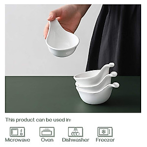 DOWAN Bundle 3 OZ Dipping Bowls with Handles and 36 OZ Salad Bowls