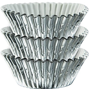 Wilton BAKECUPS SILVER FOIL 24CT, 2 inches