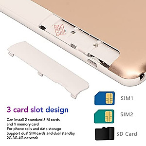 BUUA Dual Sim Dual Standby HD Tablet, 10.1 Inch HD Tablet 2GB RAM 32GB ROM Large Memory for Work for Learning (US Plug)