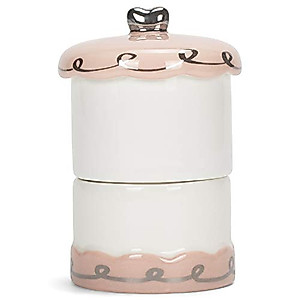 Baby Tooth and Curl Metallic Pink 3.5 x 2.5 Glossy Ceramic Keepsake Box