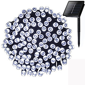 balacoo Christmas Lamp- Solar Powered String Lights Fairy Outdoor String Decorative Lights 72ft 200 LED Solar Ambience Starry Lights for Outdoor Garden Home Wedding Christmas Party Waterproof (White)