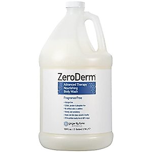Ginger Lily Farms Botanicals ZeroDerm Advanced Therapy Nourishing Body Wash, 100% Vegan & Cruelty-Free, Fragrance Free, 1 Gallon (128 Fl. Oz.) Refill