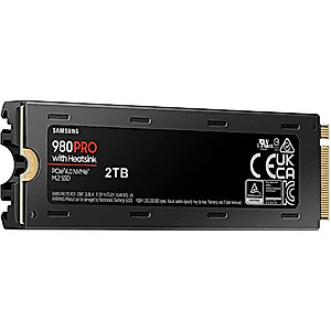SAMSUNG MZ-V8P2T0CW 980 PRO with Heatsink PCIe 4.0 NVMe SSD 2TB for PC/PS5 - (2-Pack)