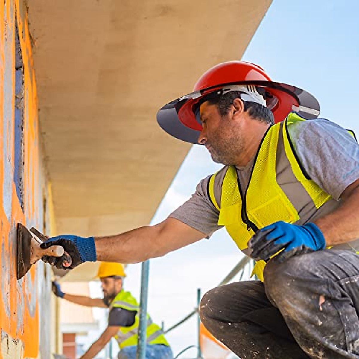 Glosaie Premium Hard Hat Visor Fits Standard V-Gard Full Brim Attachment for Men or Women Working Outside