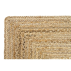The Home Talk Handwoven Jute Rug 8' x 10' - Handmade Rustic Indoor Jute Rug - Sustainable & Eco-Friendly Design Adds Warmth and Texture to Living Room, Bedroom, or Dining Room