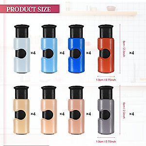 Layhit 32 Pcs Squeeze and Lock Bread Bag Clips Plastic Reusable Closure French Fry Bag Clips Non Slip Grip for Snack Frozen Food Fruit Storage, 2.3 Inch