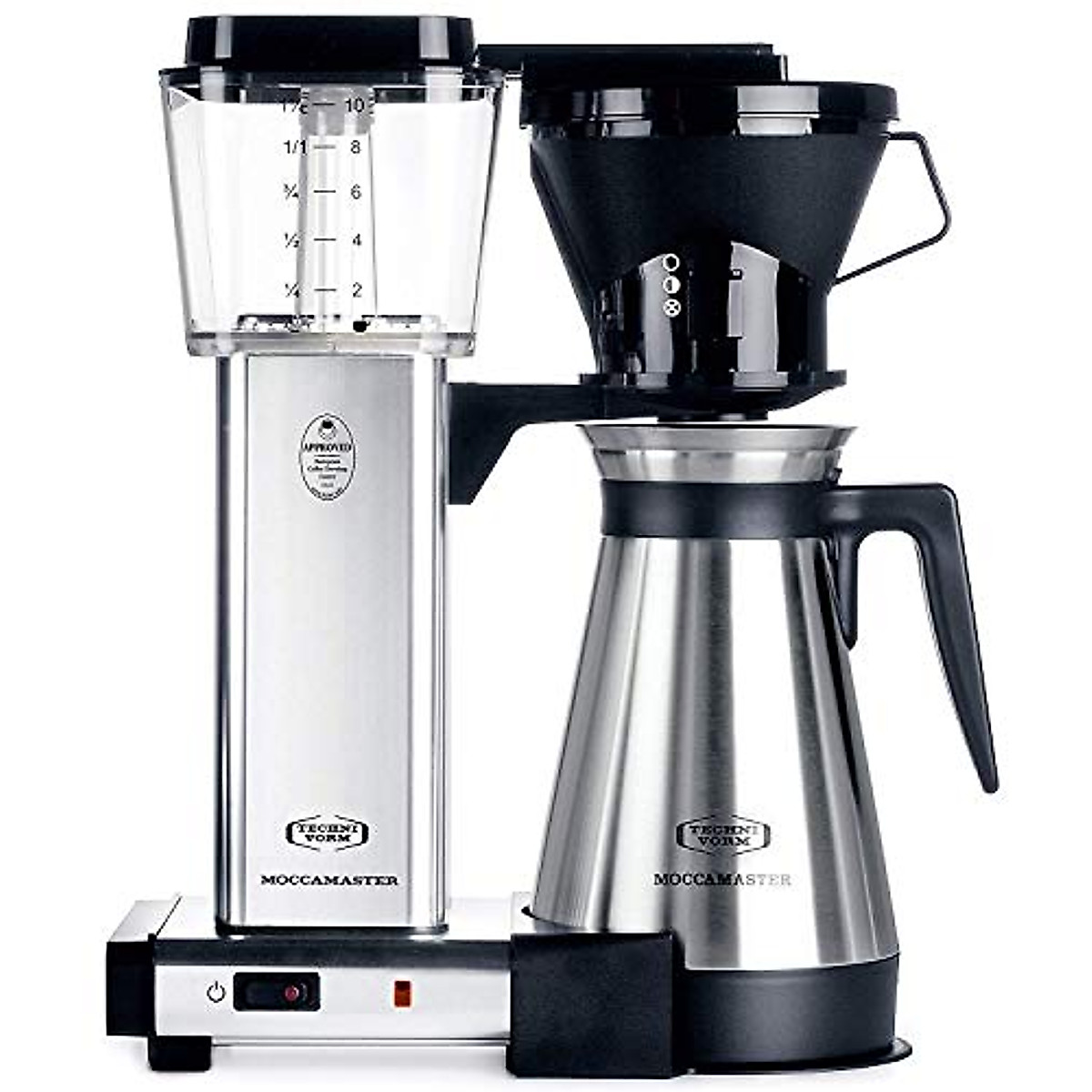 Technivorm Moccamaster 10-Cup 40oz Coffee Brewer Handmade Coffee Maker - KBT741 - Polished Silver