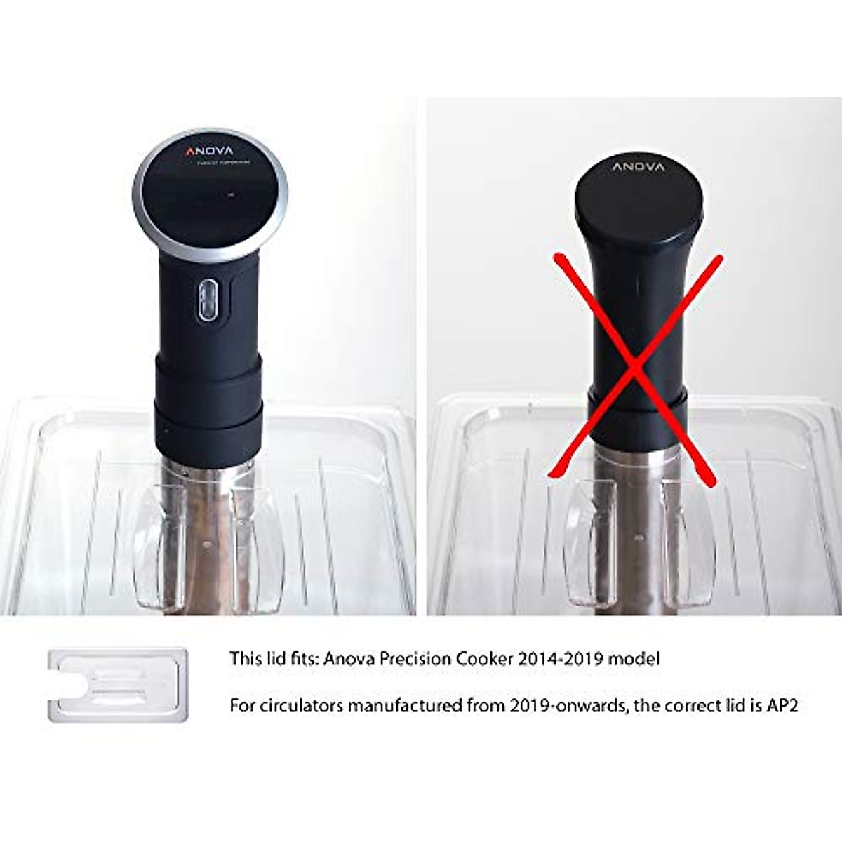 LIPAVI C5L-AP Lid for LIPAVI C5 Sous Vide Container, with cut-out for the Anova Precision immersion circulator