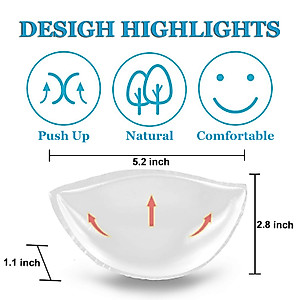 LZWIN Waterproof Silicone Chicken Cutlets Bra Inserts - Soft Push Up Enhancer Pads for Summer Swimsuits & Bikini