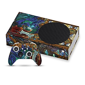 Head Case Designs Officially Licensed Ed Beard Jr Wizard Friendship Dragons Vinyl Sticker Gaming Skin Decal Cover Compatible with Xbox Series S Console and Controller Bundle