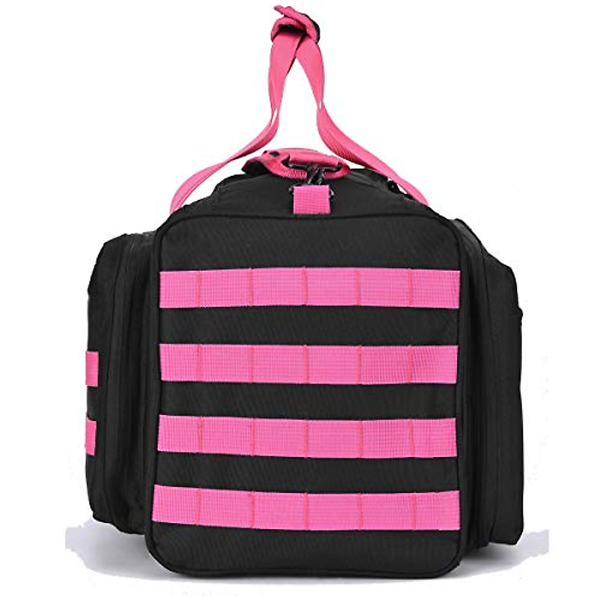 Tactical Gun Shooting Range Bag, Deluxe Pistol Range Duffle Bags Pink