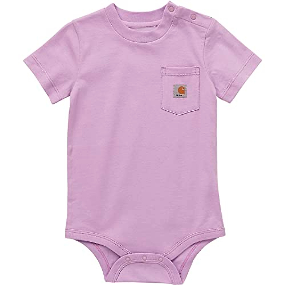 Carhartt Baby Short-Sleeve Bodysuit Pocket T-Shirt Onesie, Lupine, 24 Months