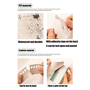 BLOSDREAM 94pcs Movie Film Stickers for Scrapbook Kit, Strip Photo Frame Scrapbooking Supplies, Quote Journaling Decorative Bullet Journal Planner DIY Craft(Style 01) (YD-052803)